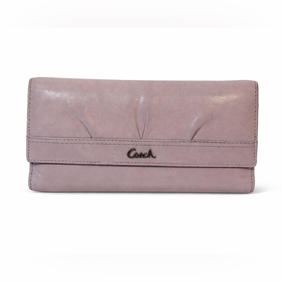 Coach | Bags | Coach Vintage Lavender Leather Walkwt And Checkbook Y2k ...